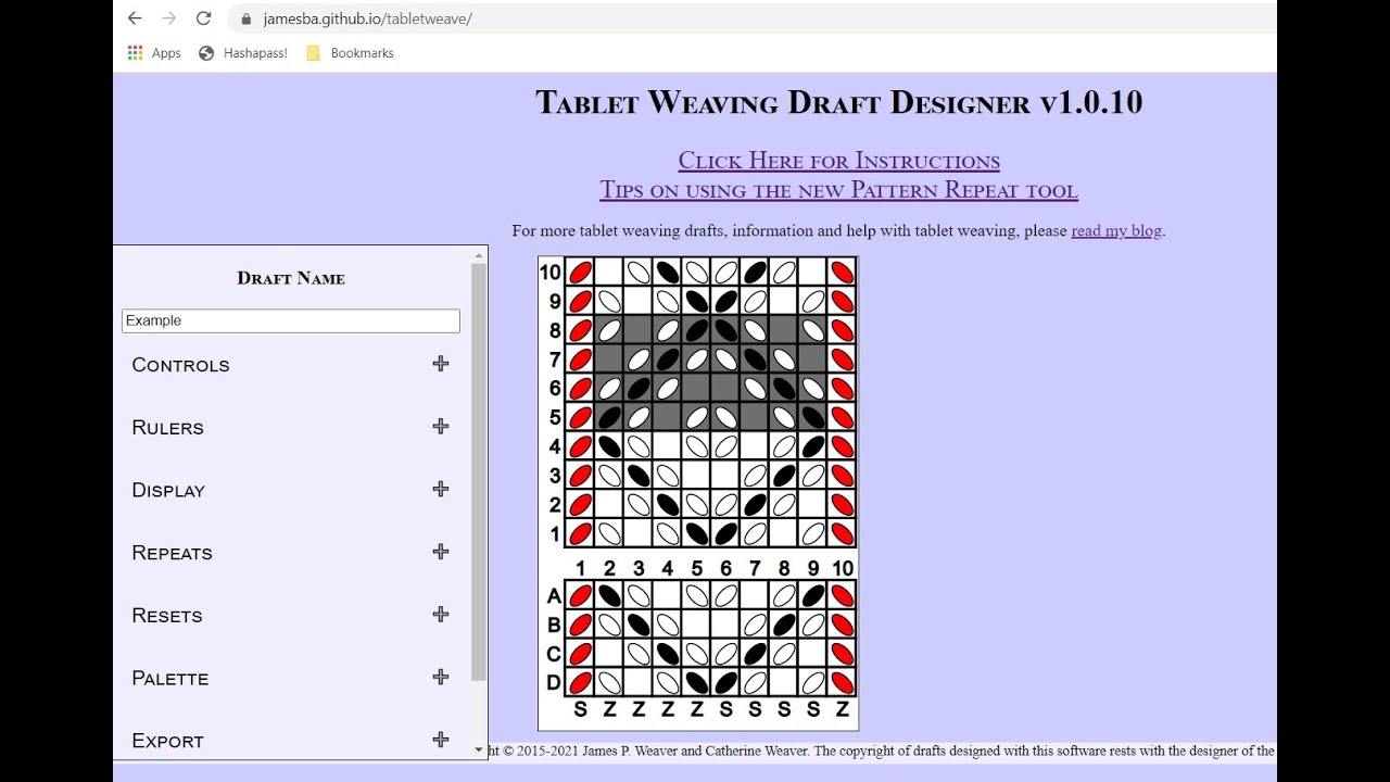 Getting the Most from Tablet Weaving Draft Designer