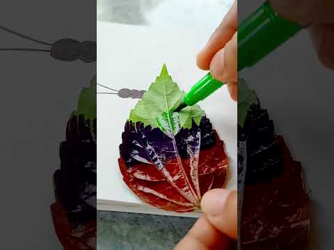 Butterfly ๐ฆ leaf ๐ art ๐จ easy leaf art ๐ฆ for beginners โฅ๏ธ#shorts #leafart #butterfly @pen.pencils