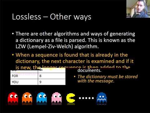 A-Level 1.3 - OCR Computer Science - Encryption, Lossy, Lossless, Hashing, Dictionary Coding