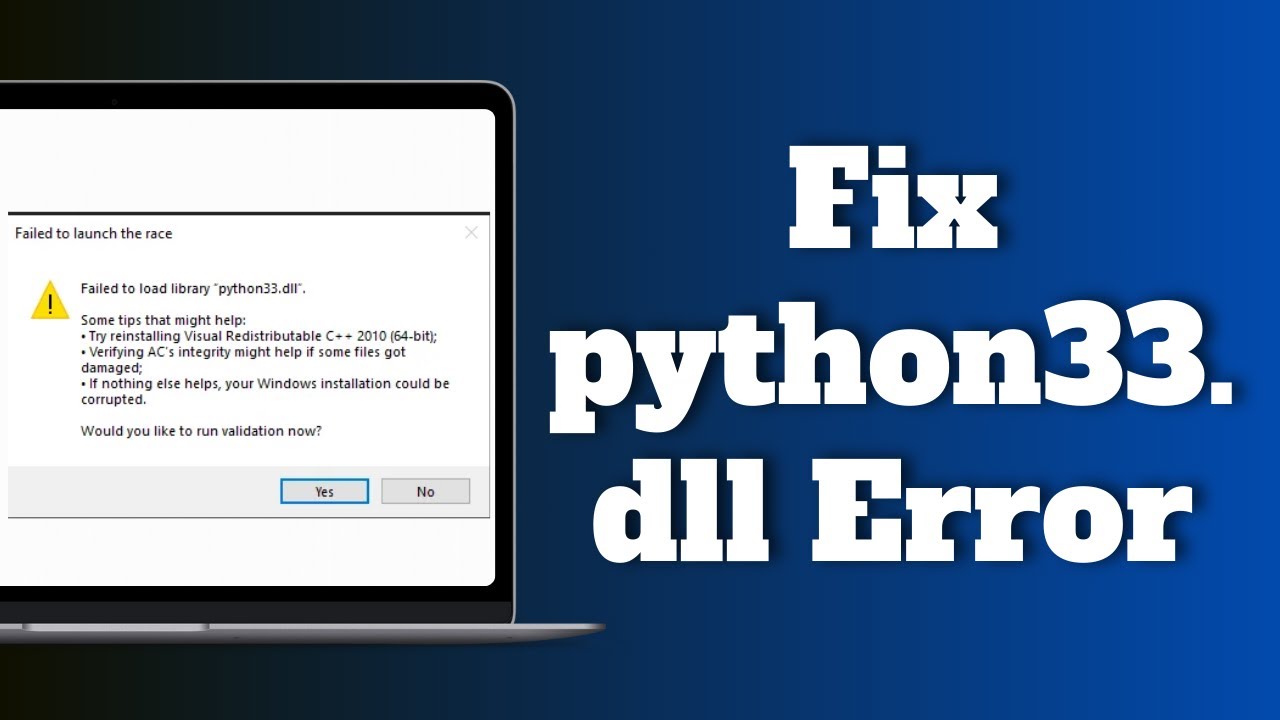 How to Fix python33.dll Error