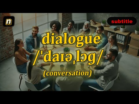 [n] Dialogue meaning (conversation) with 5 examples