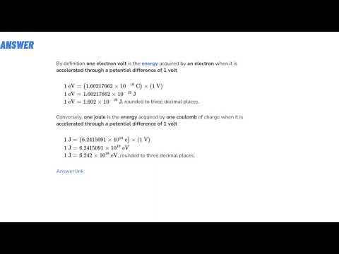 How do you convert from joules to electron volts?