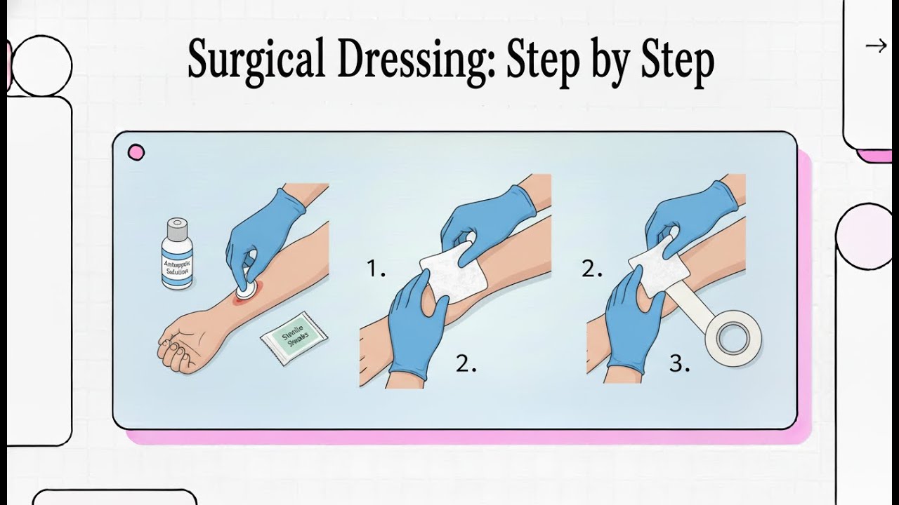 Surgical Wound Dressing Step-by-Step | Complete Nursing Procedure for Beginners