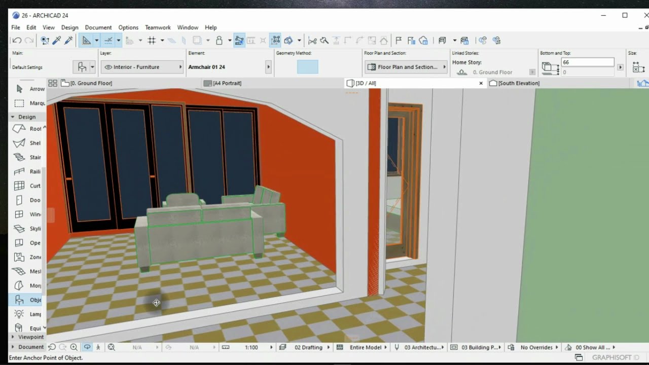 Archicad 24: tutorial building design 2021 how to setting floor plan and wall ( Rwandan )