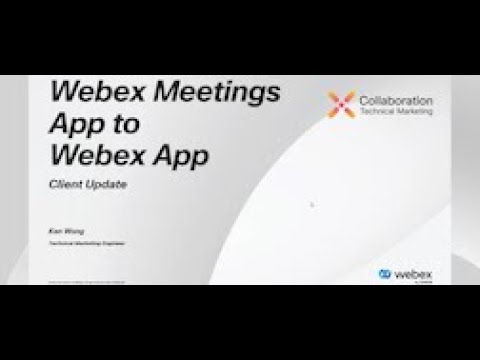 Updating Webex Desktop Meetings Client to the Webex App