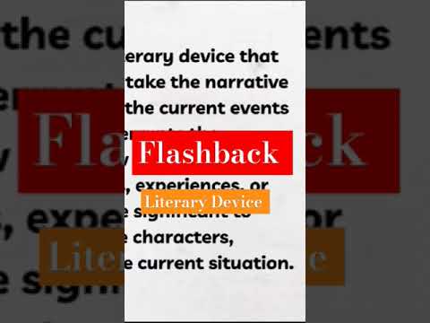What is Flashback | Literary Device #literaturematters #literaryworks #mentortexts