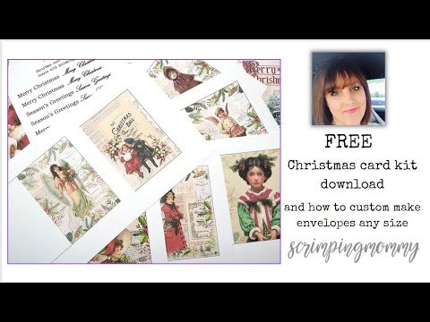 FREE Christmas card kit download AND how to make custom envelopes