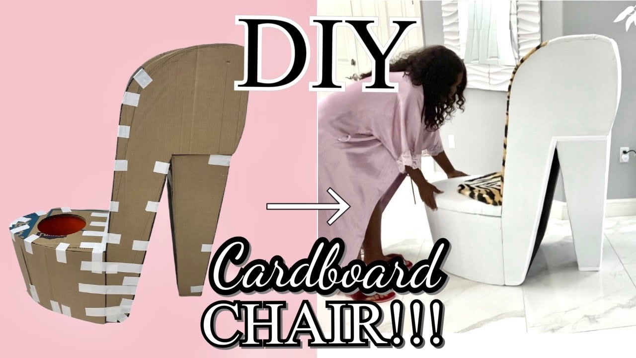 DIY CARDBOARD Chair! HOW TO Make a Shoe Chair