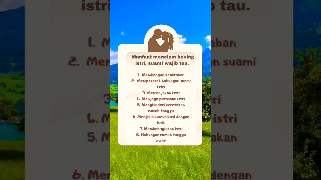 manfaat mencium kening istri, suami wajib tau. #shortvideo #storiwa #quotes
