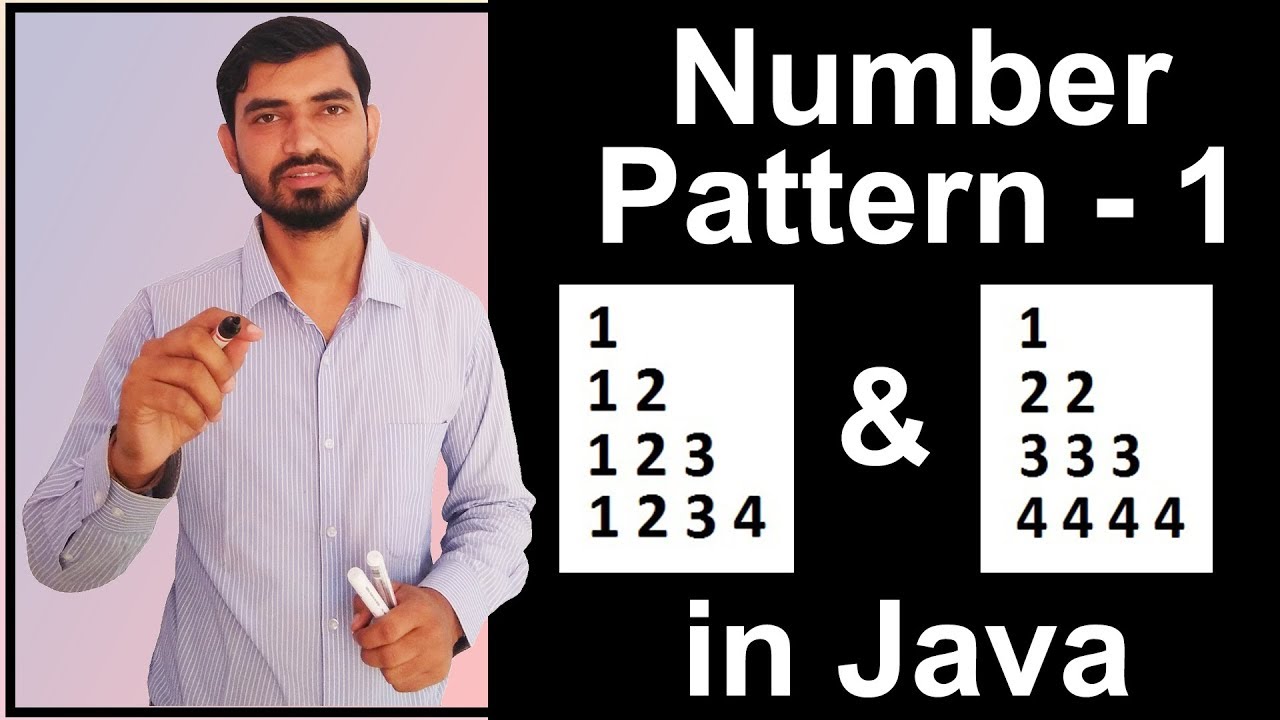 Number Pattern - 1 Program (Logic) in Java by Deepak