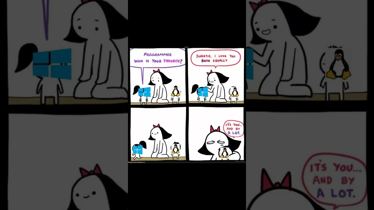 Linux is better. #programmerhumor #shorts #short