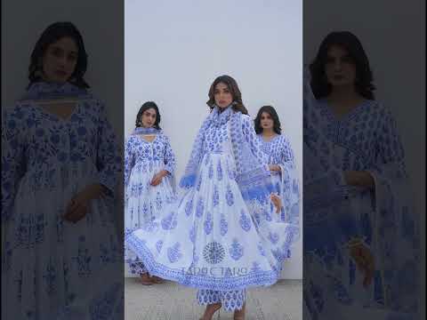 Tara C Tara's Hand Block Printed Suit Set collection is a perfect blend of tradition and elegance
