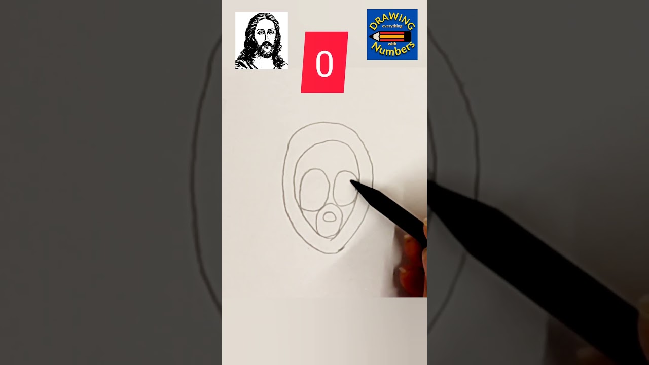 draw Jesus face: easy drawing step by step #shorts #drawing #jesus