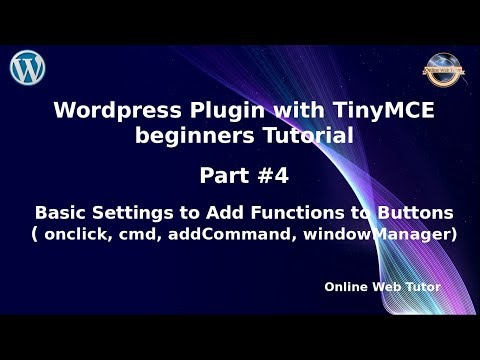 Learn Learn Wordpress Plugin with TinyMCE Editor Beginners Tutorial 4 Basic Setting Function to ...