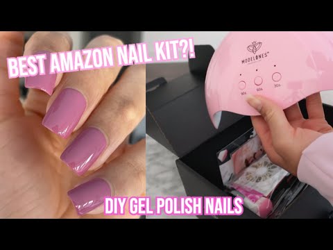 Trying Amazons Best Gel Polish Kit | step by step how to do gel polish nails at home for beginners