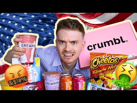 British person tries Crumbl & American foods🤮 Influencers are LYING to you!!