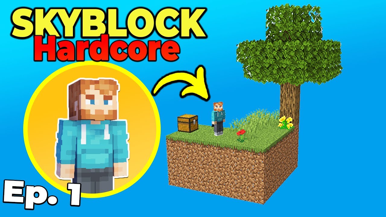 I Tried Minecraft Skyblock, but it's HARDCORE Survival (#1)