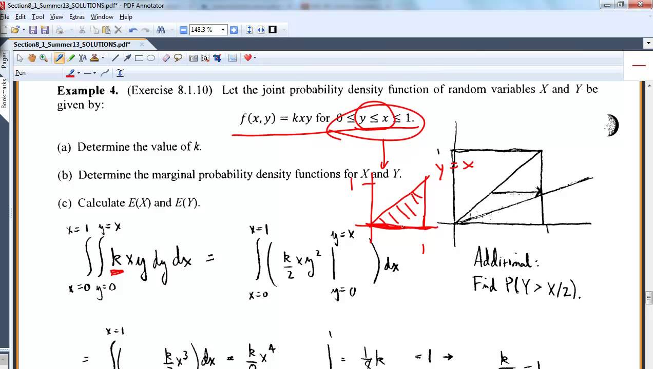 MA 381: Section 8.1: Joint Probability Density Functions