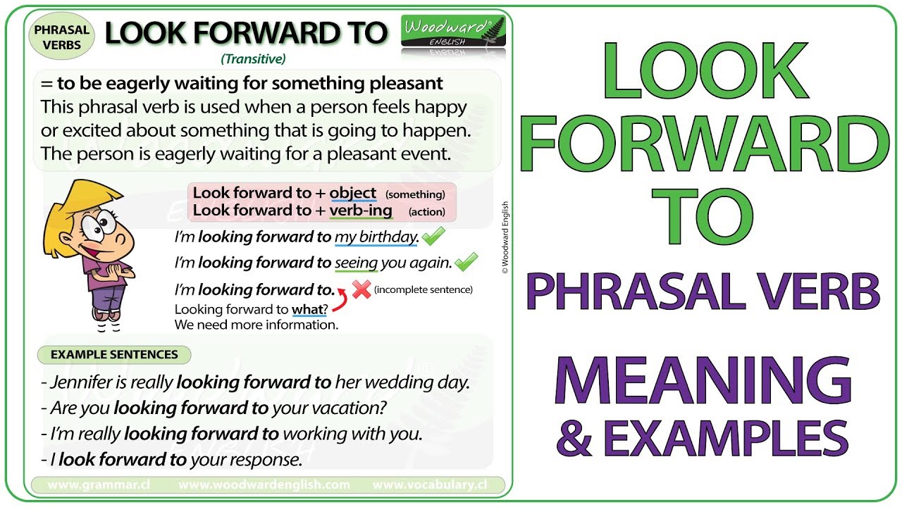 LOOK FORWARD TO - Phrasal Verb Meaning & Examples in English | Learn English Phrasal Verbs