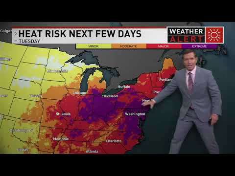 Extreme heat warnings remain in effect for Tuesday