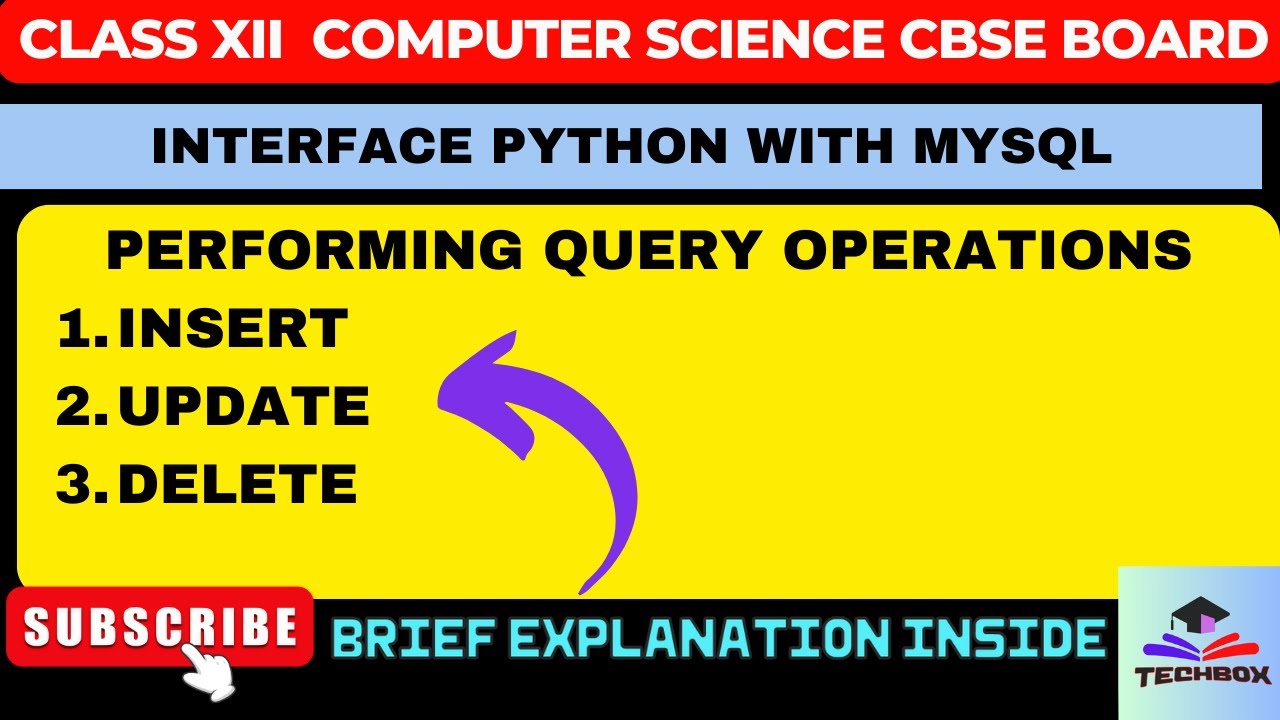 PythonMySQL Tutorial| INSERT,UPDATE,DELETE USING CURSOR | INTERFACE PYTHON WITH MYSQL|CLASS 12 CBSE