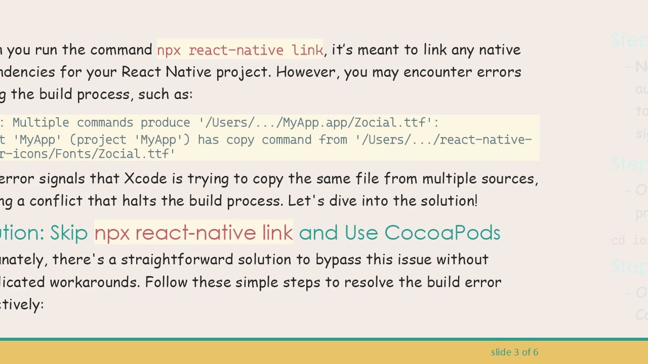 How to Resolve the React-native iOS Build Error After Link Command