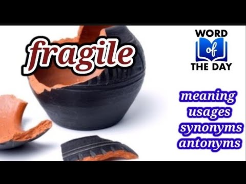 word of the day (fragile) meaning,usages,synonyms,antonyms