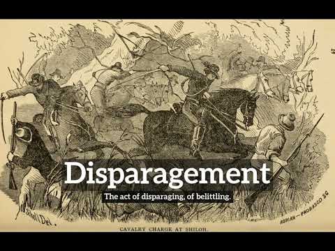 What is Disparagement? | How to Say Disparagement in English? | How Does Disparagement Look?