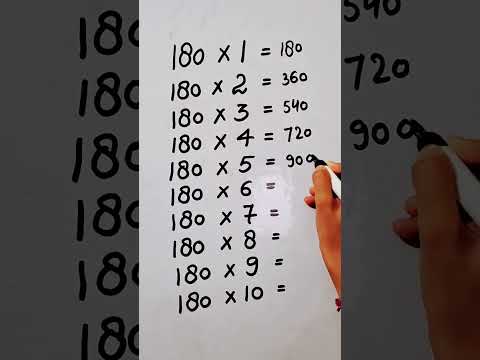 write the Table of 180 in 19 second only..#hack #maths #mathshack @study_care0