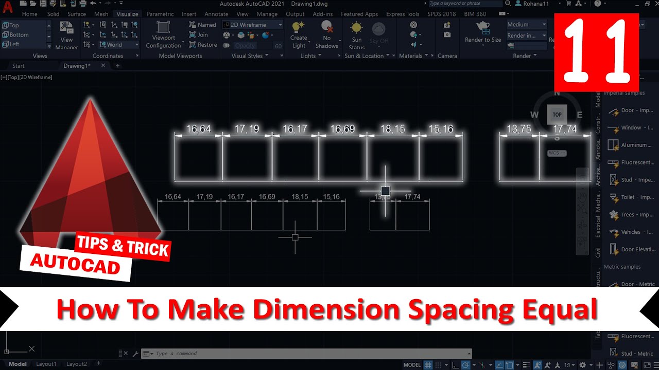 AutoCAD How To Make Dimension Spacing Equal