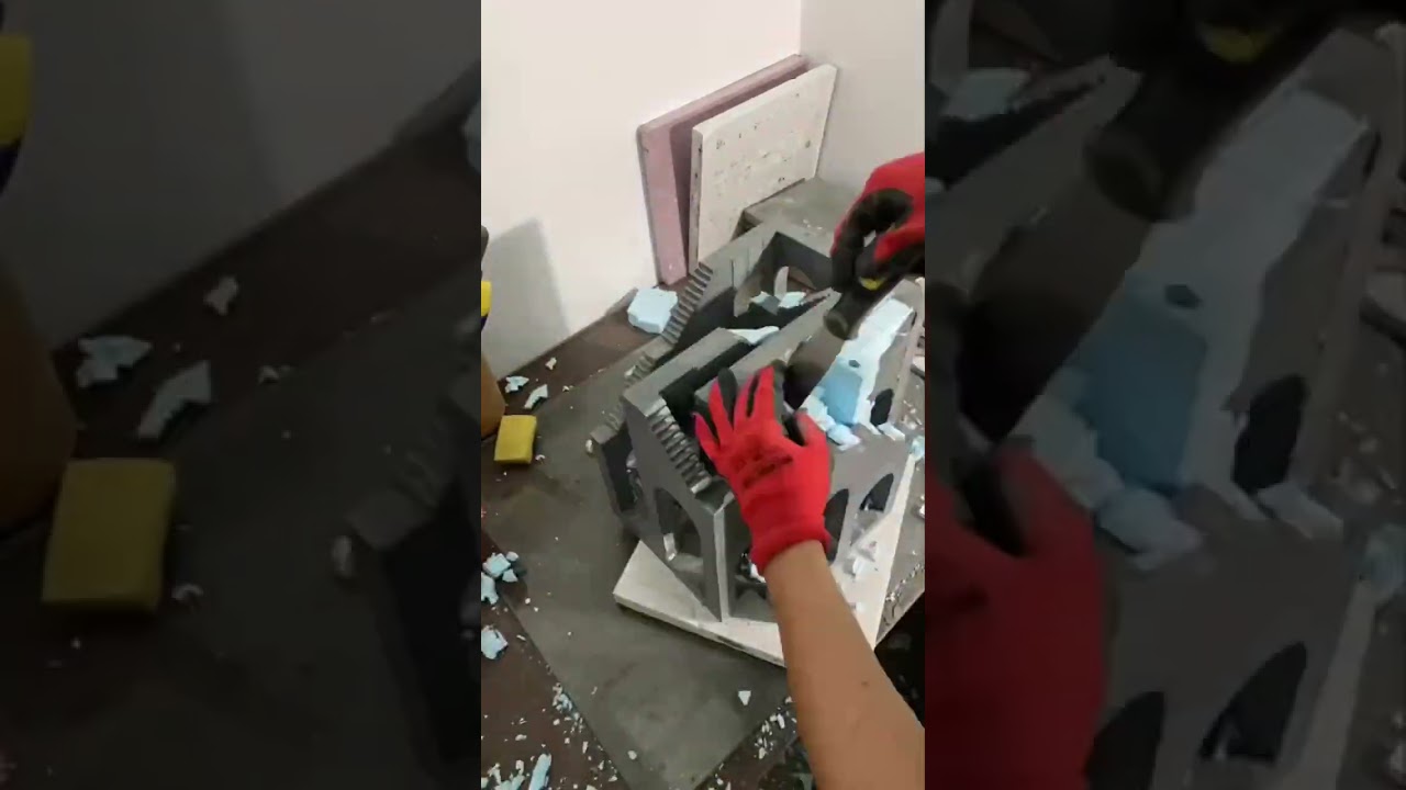 Creating a concrete cast mold by @no-bu-ru  #archisource #architecture #concrete #modelmaking