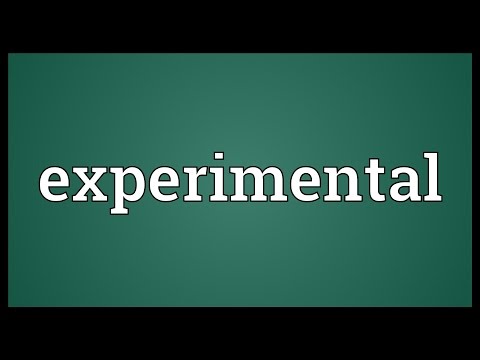 Experimental Meaning