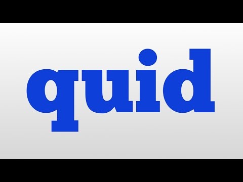 quid meaning and pronunciation