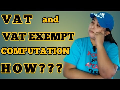 VAT and Vat Exempt Computation