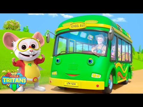 ???? LIVE ????Ruote Sul Bus Canzone + Più Divertente Rime Per Prescolares - Little Tritans