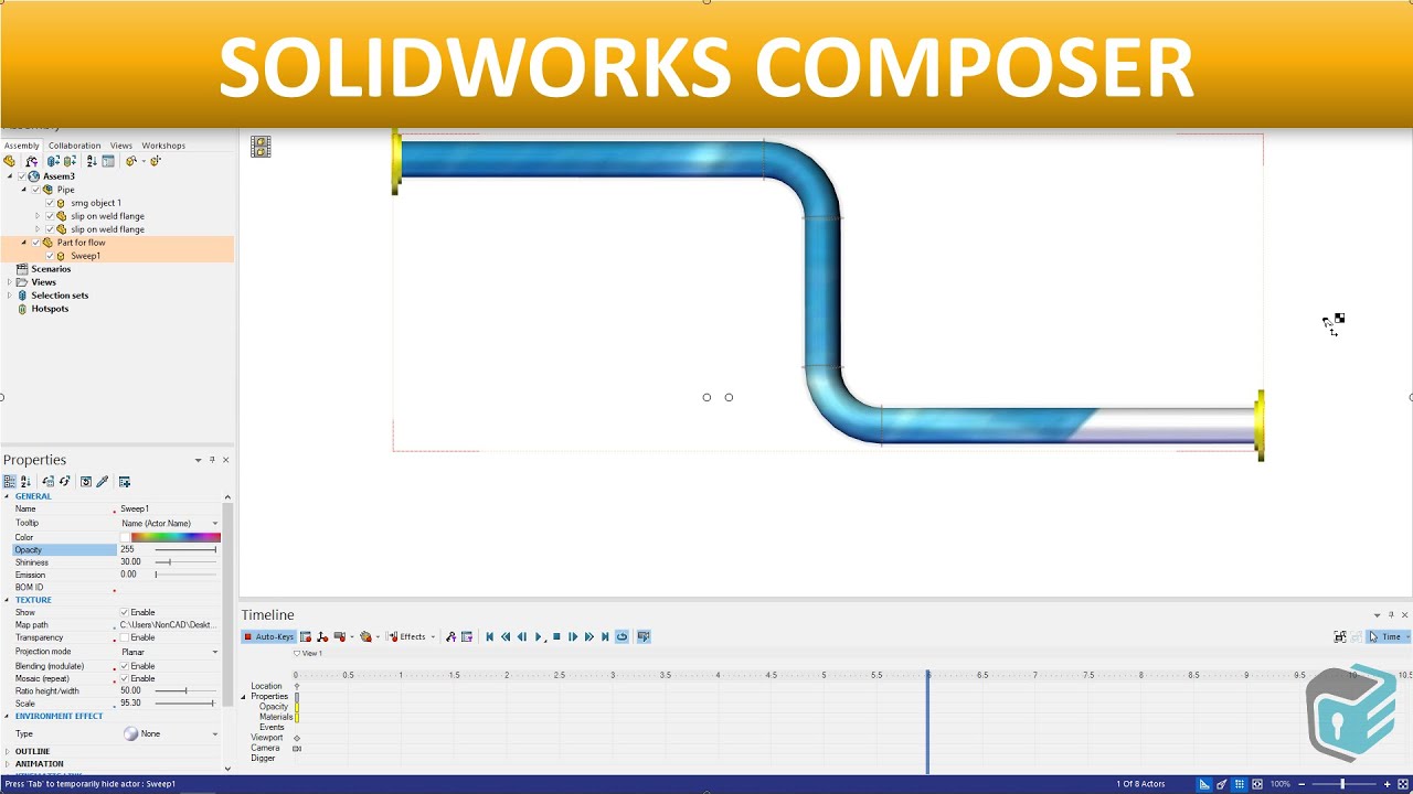 SOLIDWORKS Composer - Fluid / Air Flow Animation