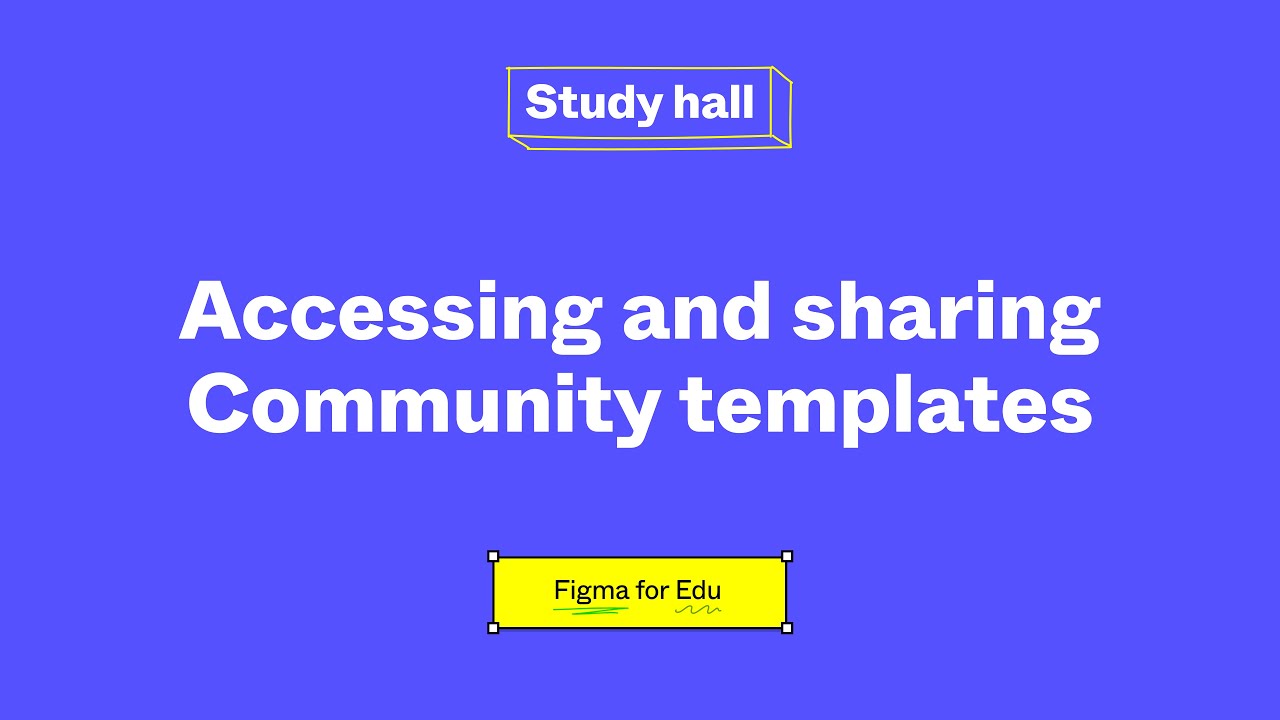 Study Hall: Accessing and sharing Figma Community templates