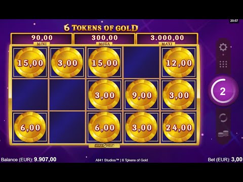 6 Tokens of Gold Hyper Hold slot from All41 Studios - Gameplay