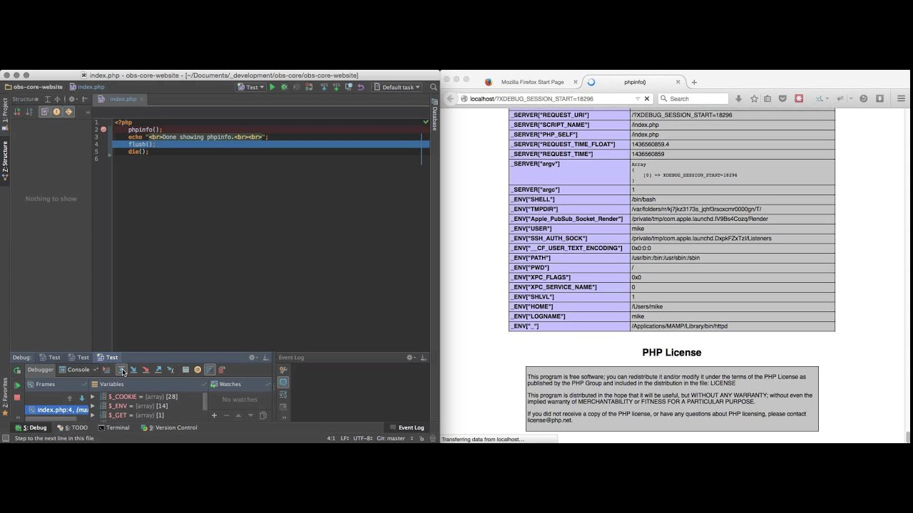 Basic Debugging in PHPStorm 9