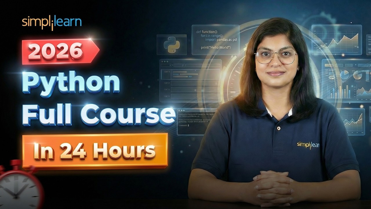 Python Full Course 2026 | Python Basics to Advanced Course in 24 Hours | Python Course | Simplilearn