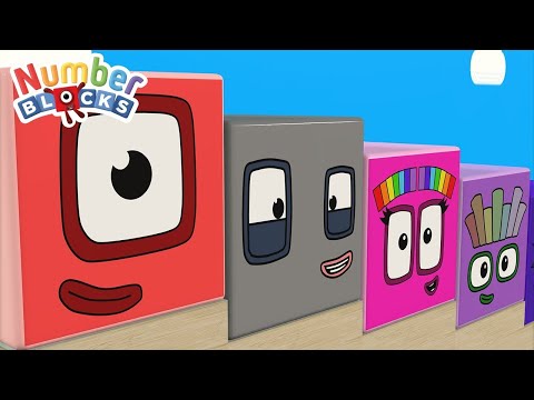 COUNTING NEW NUMBERBLOCKS BY ONE AND HUNDREDS | LEARN TO COUNT 1 - 100 GIANT NUMBERS