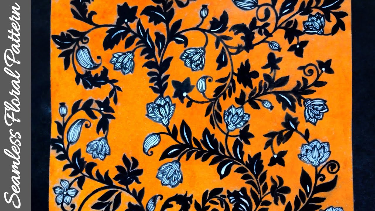 Seamless Floral Pattern Illustration Drawing | #Pendrawing