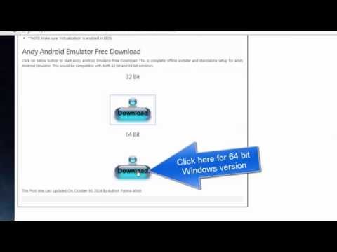 How To Download The Offline Installer For Andy Android Emulator- Versions v41, v42, v43