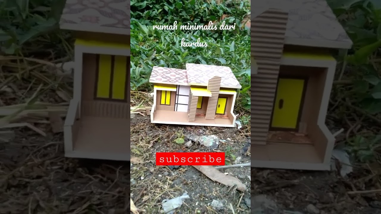 Miniatur rumah-rumahan dari kardus#shorts