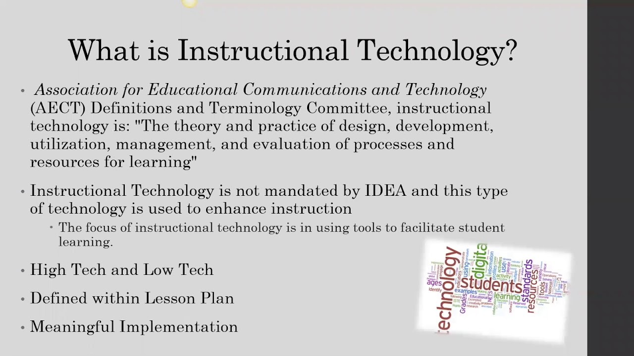 AT vs. Instructional Technology