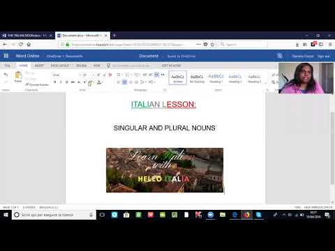 Italian nouns: singular and plural