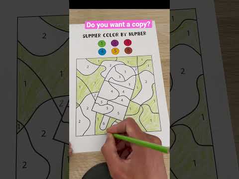 Ice Cream Color By Number: Summer Coloring Pages Printable For Kids #colorbynumber