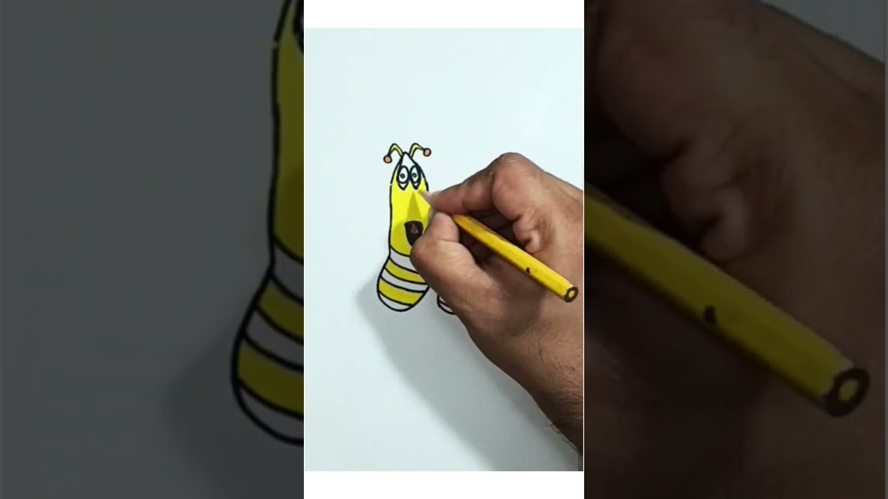 Very easy, how to draw cartoon Larva🔥#drawing #art #shorts #painting