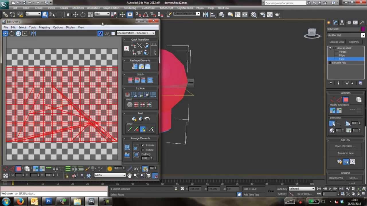Symmetrical UVs In Mudbox