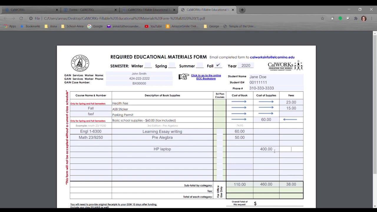 CalWORKs Material Request Form Tutorial